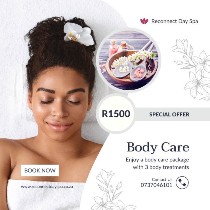 120min Body care package Enjoy an affordable package - Reconnect Day Spa